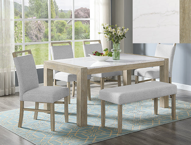 Dune 6pc Dining Room Set W/ Bench – Texas Furniture Clearance ...